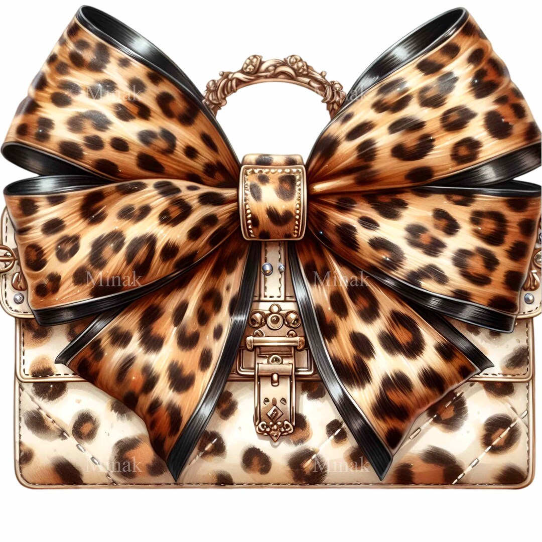 14 PNG Leopard Bow Purse PNG Clipart – Glam Gold Handbag With Large ...