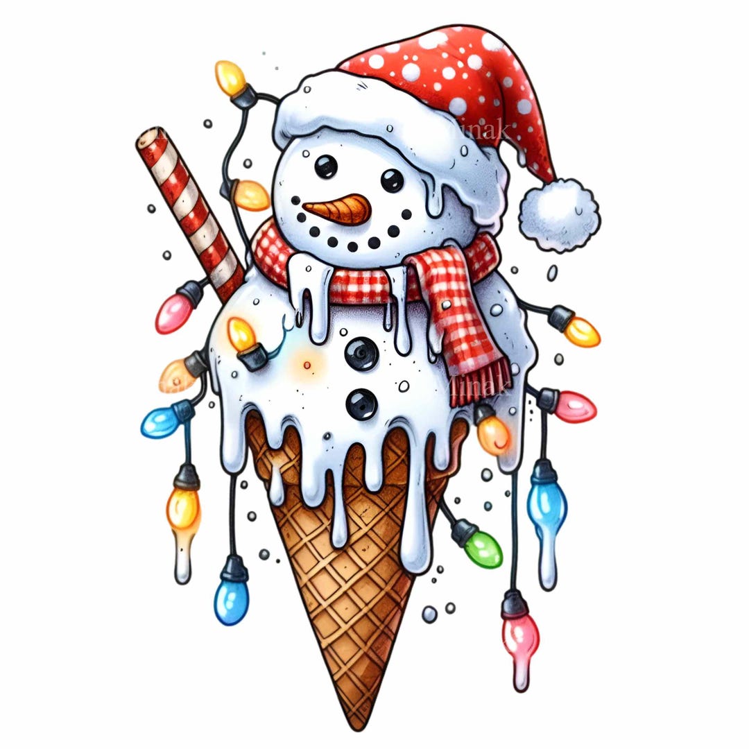 17 PNG Snowman Ice Cream – Funny Christmas PNG Clipart – Holiday ...