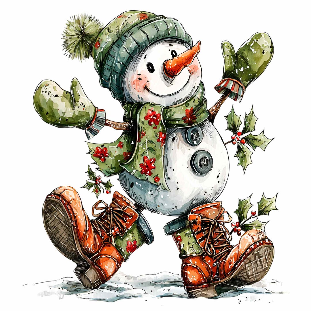 18 PNG Christmas Snowman PNG Clipart – Cute Winter Holiday Digital Art ...