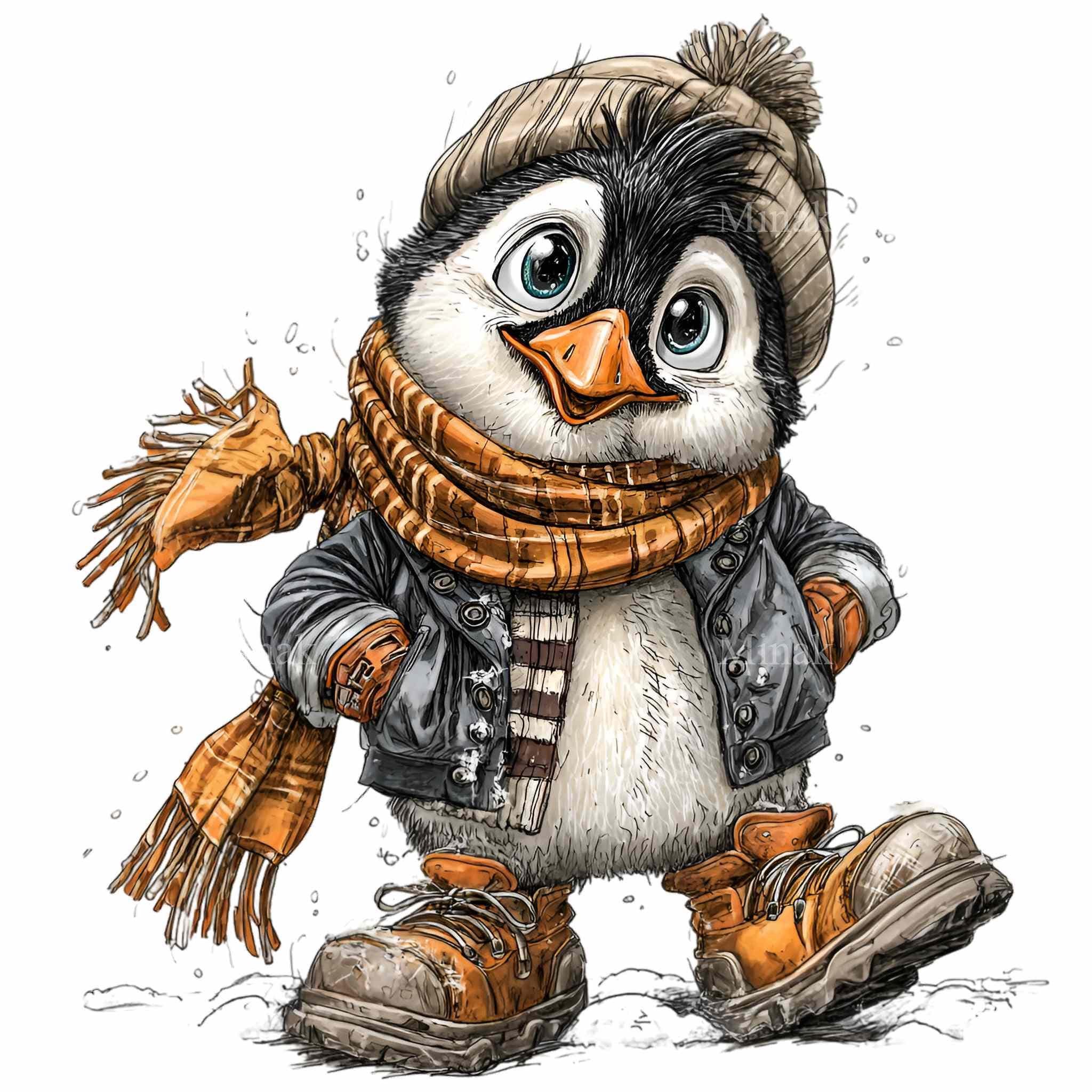 15 PNG Penguin Winter PNG – Cute Penguin Clipart With Scarf and Boots ...