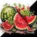 Watermelon Clipart Bundle PNG, 15 Watercolor Summer Fruit Food ...