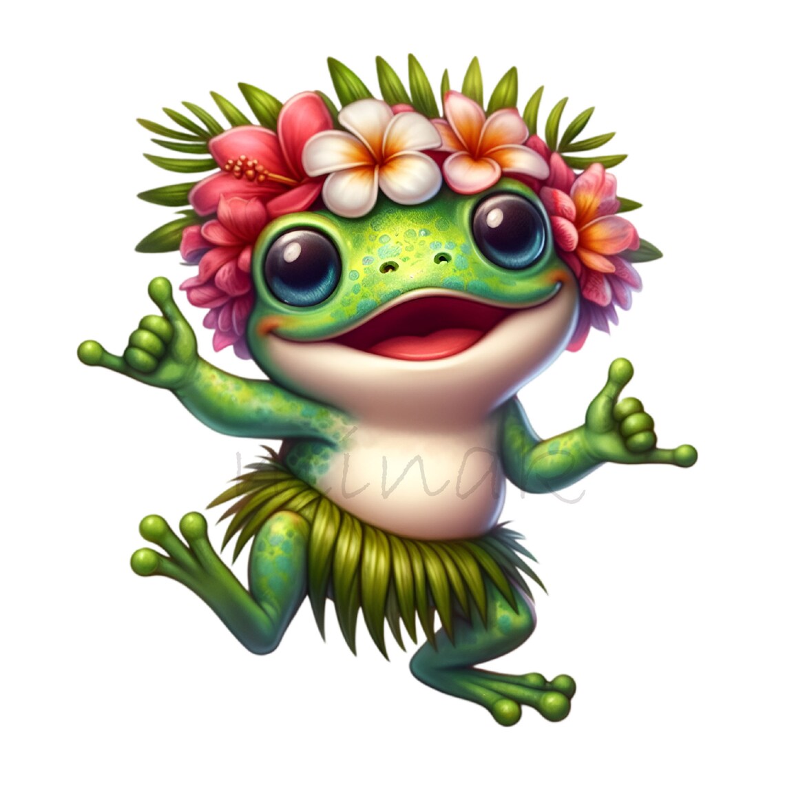 14 PNG Tropical Hula Frog Party Clipart, Exotic Toad Digital - Etsy