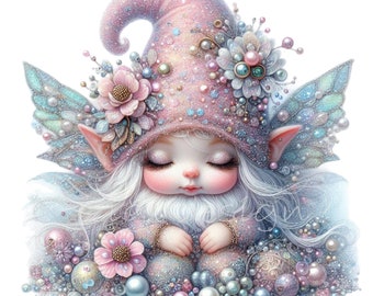 Fairy Gnome Clipart PNG, 15 Watercolor Princess Clip Art, Gift ...