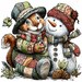10 PNG Winter Friends Clipart – Snowman Squirrel PNG – Cute Holiday for ...