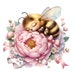 Honey Bee Clipart, Cute Bumblebee Clip Art, 10 PNG Flowers Baby Bee ...