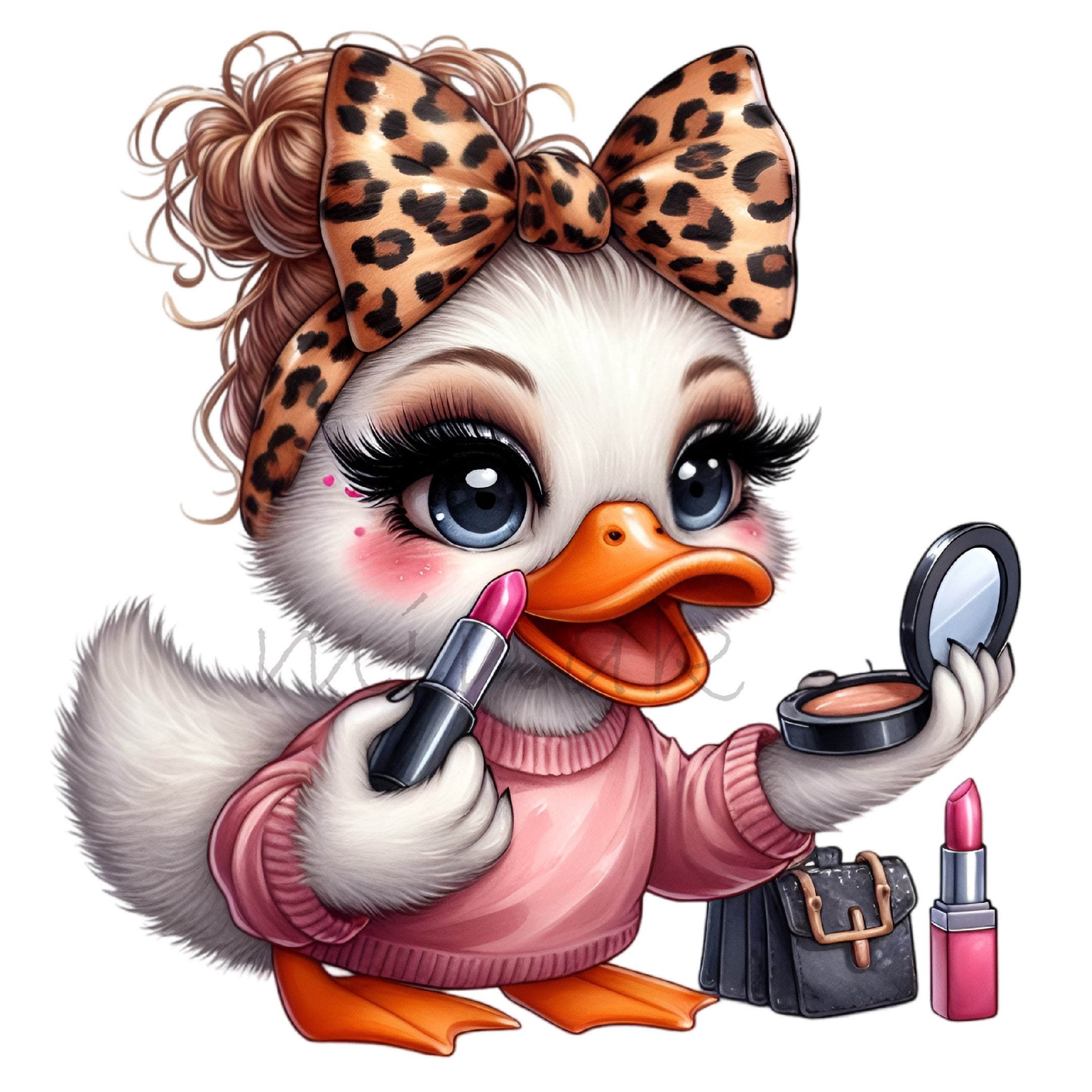 12 PNG Makeup Duck Clipart - Cute Duck With Lipstick Png - Crafters ...