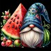Watermelon Clipart, Melon Clip Art, 10 Gnome Fruit Clipart, Watermelon ...