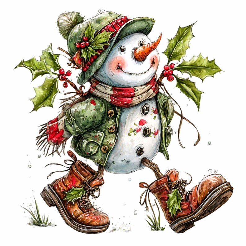 18 PNG Christmas Snowman PNG Clipart – Cute Winter Holiday Digital Art ...