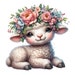 Lamb Clipart, 12 PNG Watercolor Sheep Spring Easter Card Making, Baby ...