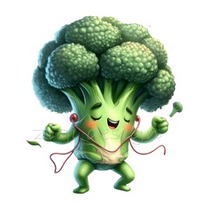 Broccoli Character PNG 12 Cute Cartoon Vegetable Clipart Whimsical Food ...