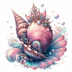 15 Fantasy Seashell PNG, Enchanted Ocean Pearl Clipart, Mystical ...