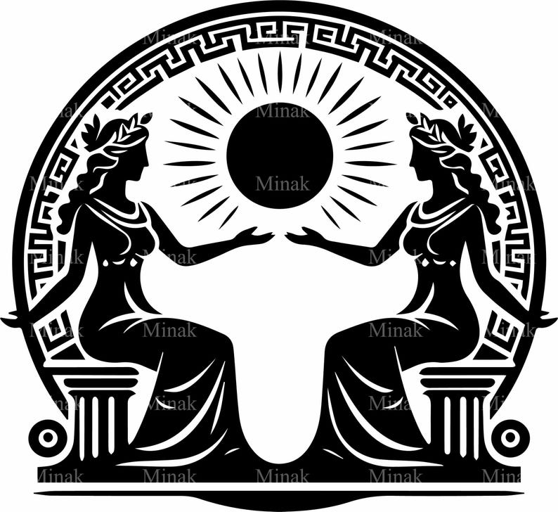 5 SVG Diosa Griega SVG – clipart mitológico de una musa antigua con ...