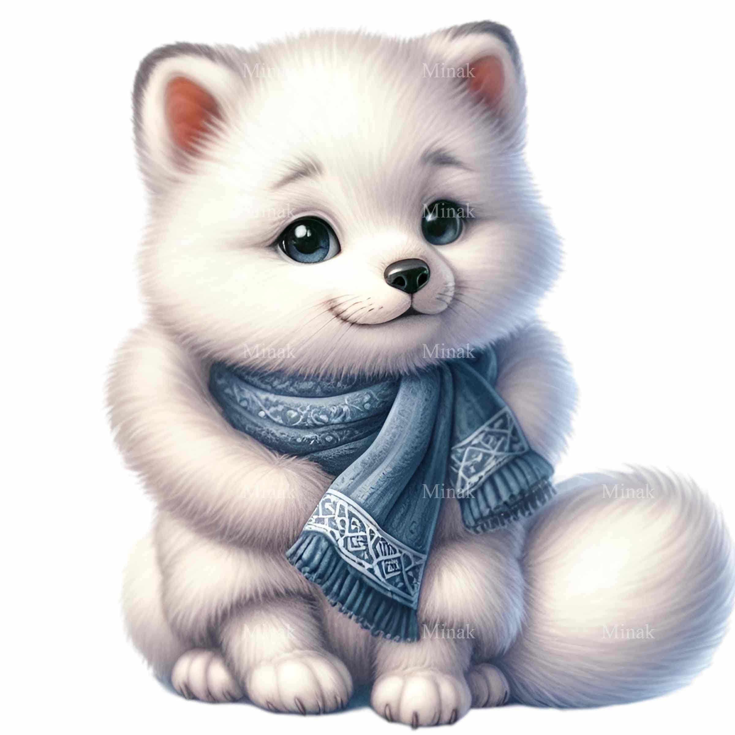 14 PNG Winter Arctic Fox Clipart – Cute White Animal PNG – Snow Fox ...