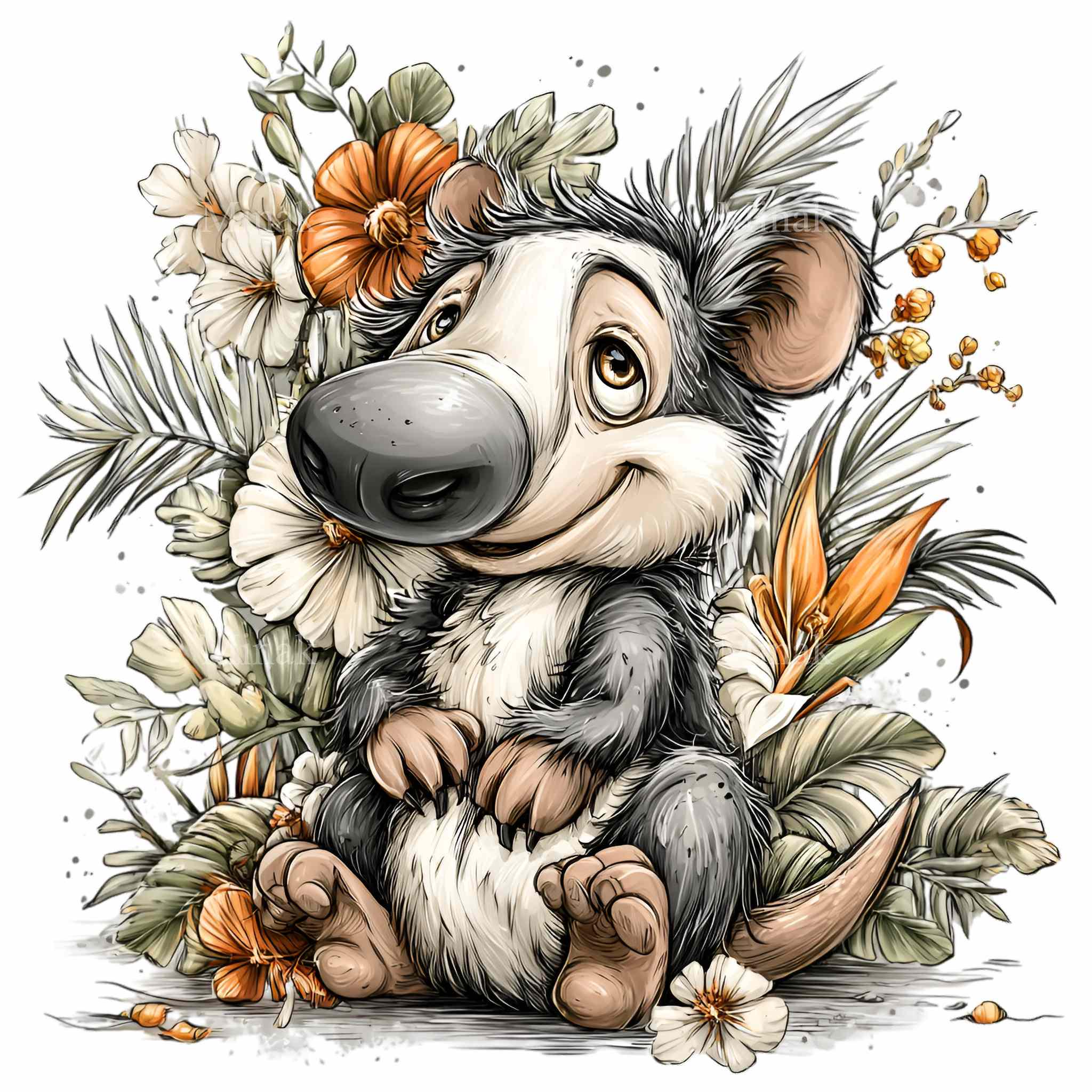 14 PNG Anteater Clipart – Cute Tropical Animal PNG for Nursery Wall Art ...