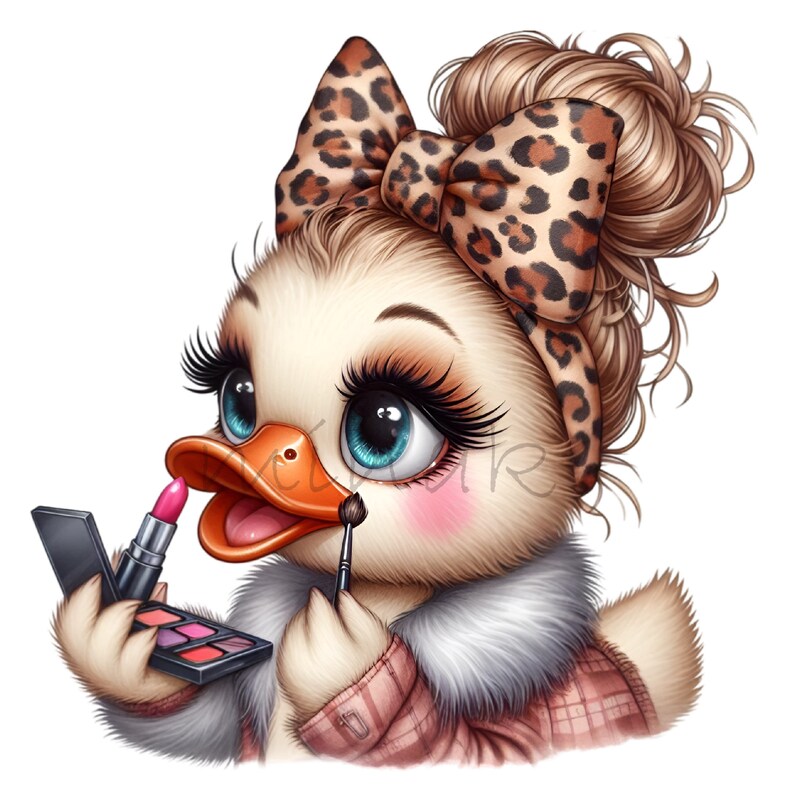 12 PNG Makeup Duck Clipart - Cute Duck With Lipstick Png - Crafters ...