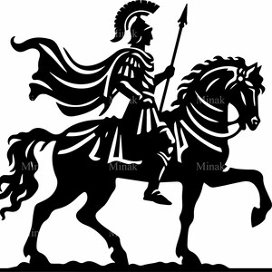 5 SVG Alexander the Great SVG – Historical Warrior on Horse Clipart ...