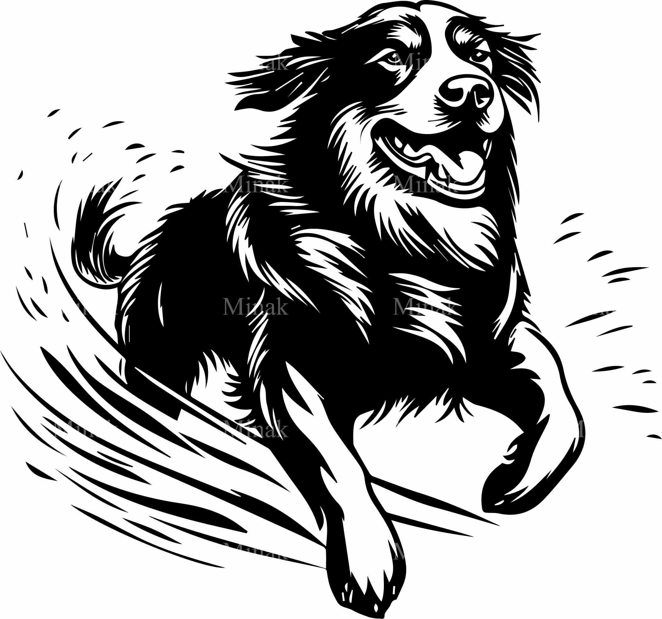 4 SVG Running Dog Splash SVG – Happy Pet Cut File – Energetic Pup ...