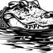 4 SVG Alligator SVG Cut File - Fierce Gator Head Emerging From Water ...