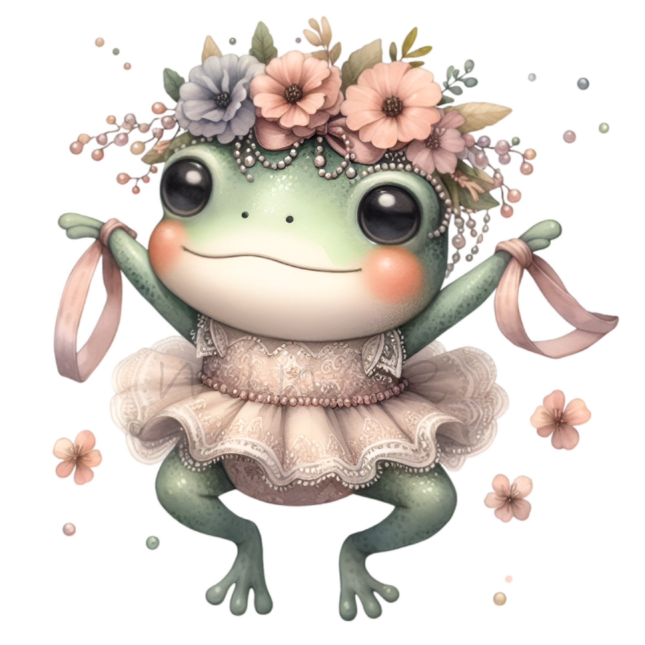 12 Cute Dressed Frog Clipart PNG | Dancing Frog With Glasses, Flowers ...