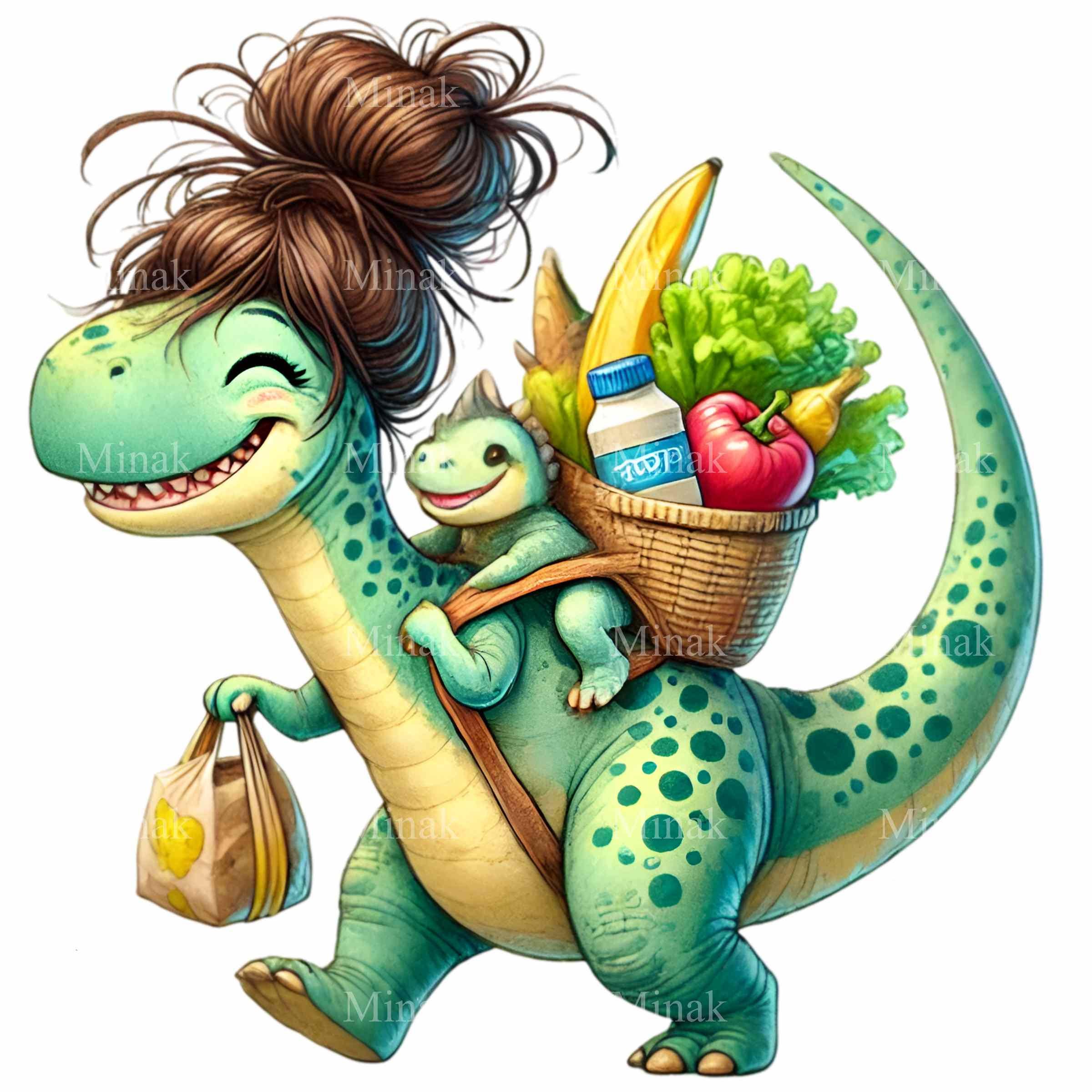10 PNG Mom and Baby Dino Clipart, Back to School Teacher Graphic - Etsy