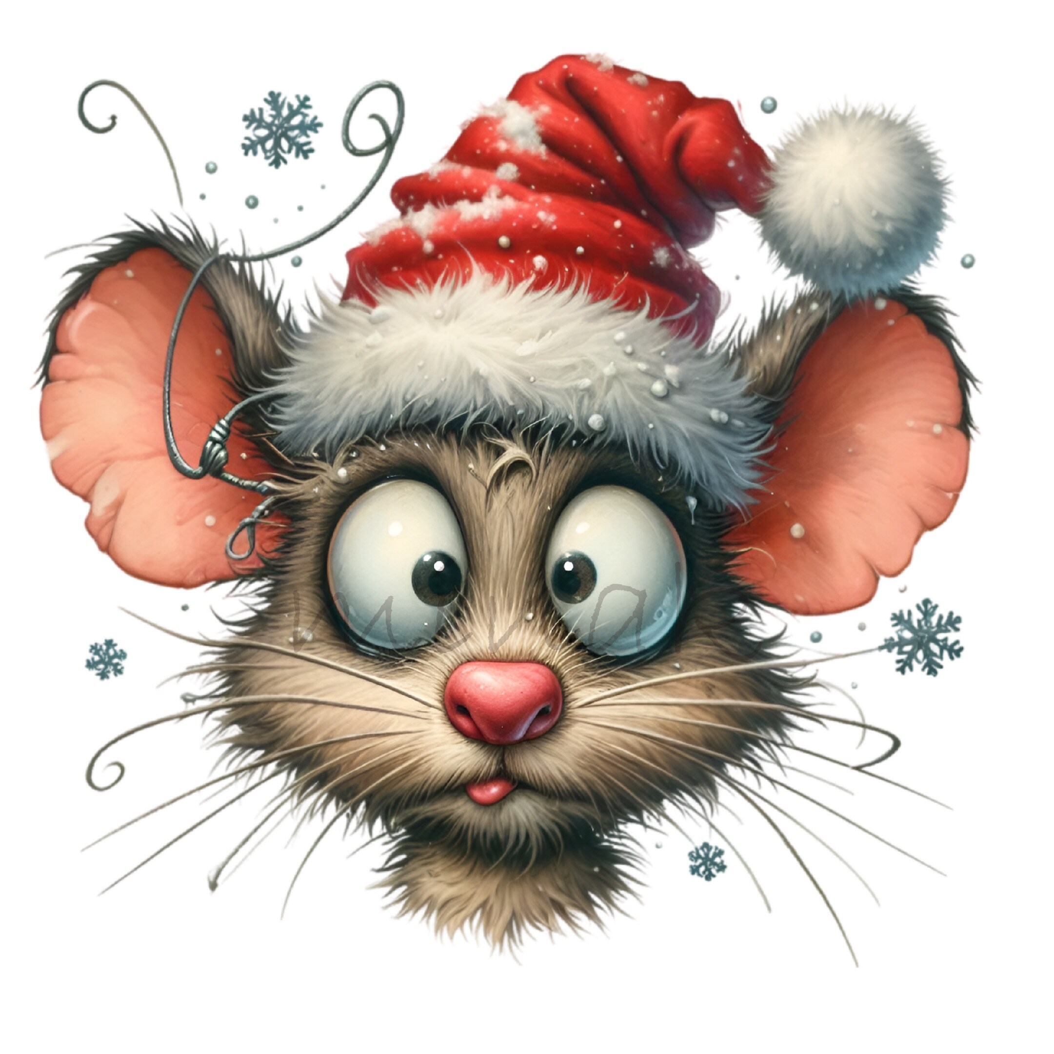 12 PNG Christmas Mouse Clipart - Funny Holiday Mouse PNG - Cute Winter ...
