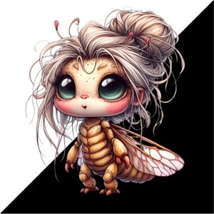 Cicada Clipart, Funny Animal Clipart, 12 PNG Cute Insect Comics Crazy ...