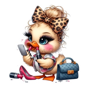 12 PNG Makeup Duck Clipart - Cute Duck With Lipstick Png - Crafters ...