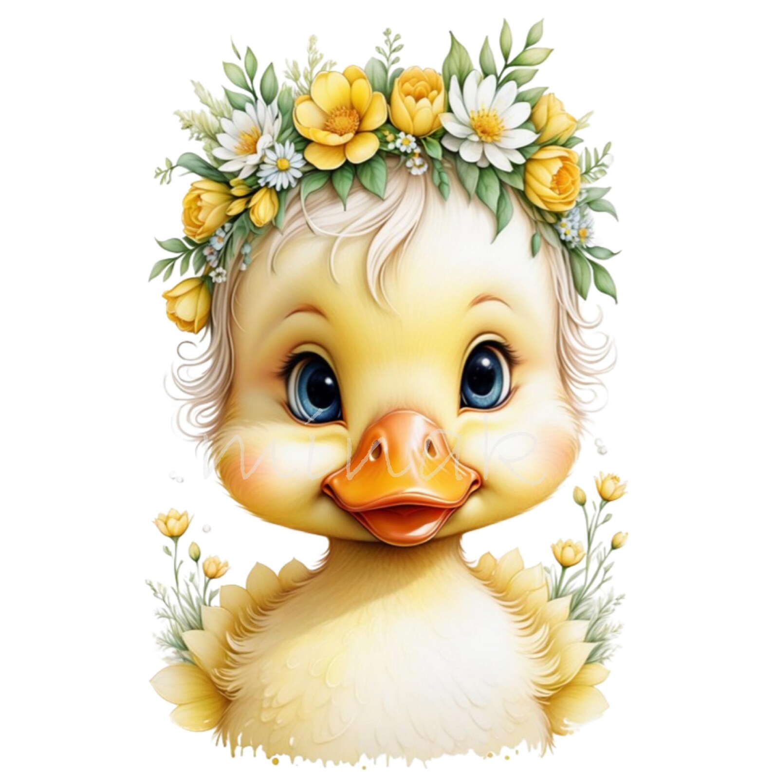 Duckling Clipart Bundle PNG, 12 Watercolor Baby Duck Clip Art ...