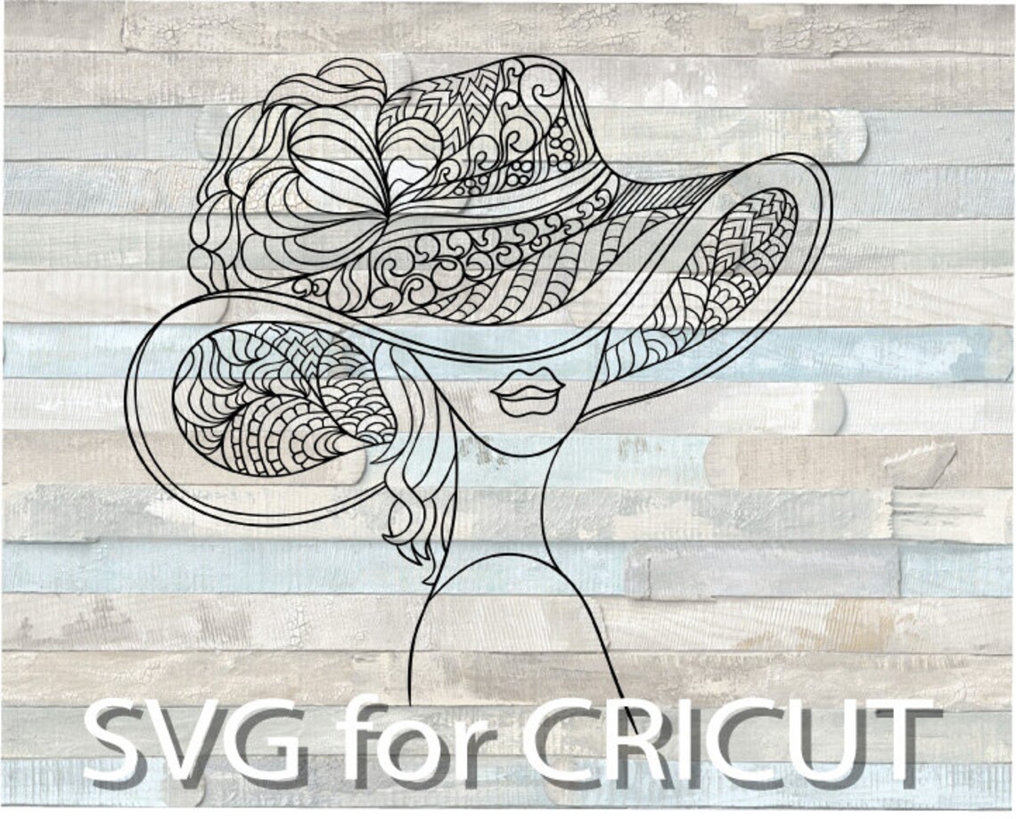 Girl Mandala Svg With Hat Mandala Girl Svg Woman Mandala - Etsy