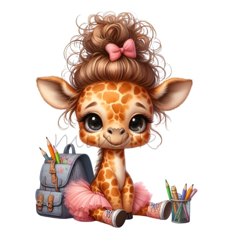 14 PNG Giraffe Back to School Sublimation, Floral Animal Clipart - Etsy