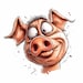 12 Funny Pig PNG Clipart, Transparent Background, Playful Farm Animal ...