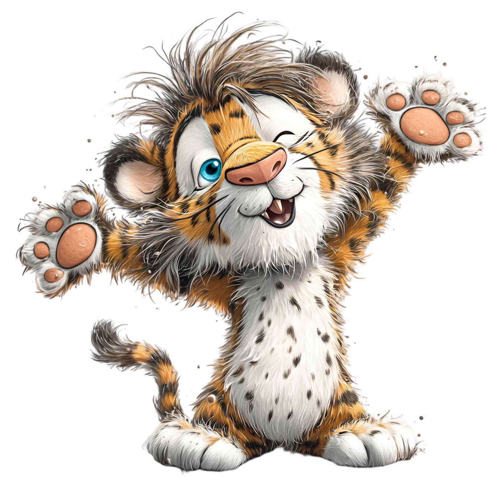 15 PNG Tiger Clipart – Cute Tiger PNG – Cartoon Jungle Animal Art for ...