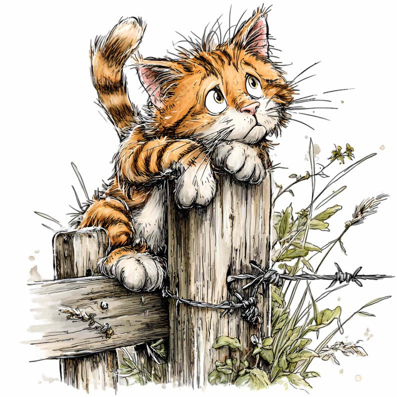 15 PNG Sweet Kitten Clipart – Cute Cat PNG – Whimsical Pet Illustration ...