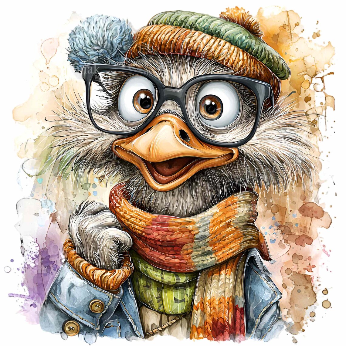12 PNG Funny Cartoon Ostrich – Fall Bird PNG – Silly Animal With ...