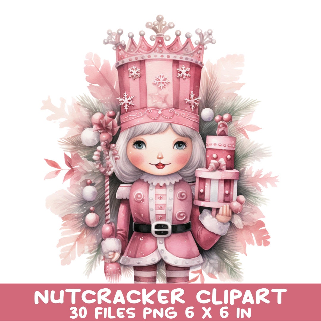 Nutcracker Clipart Pink Nutcracker Princess With Gifts and Winter ...