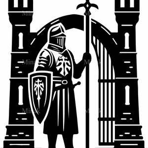8 SVG Castle Gate Guard – Medieval Knight Clipart – Historical Armor ...