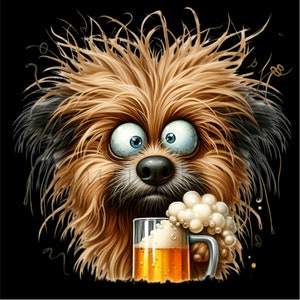 Comics Dog Drinking Beer 14 PNG Funny Animal Man Gift Cartoon ...