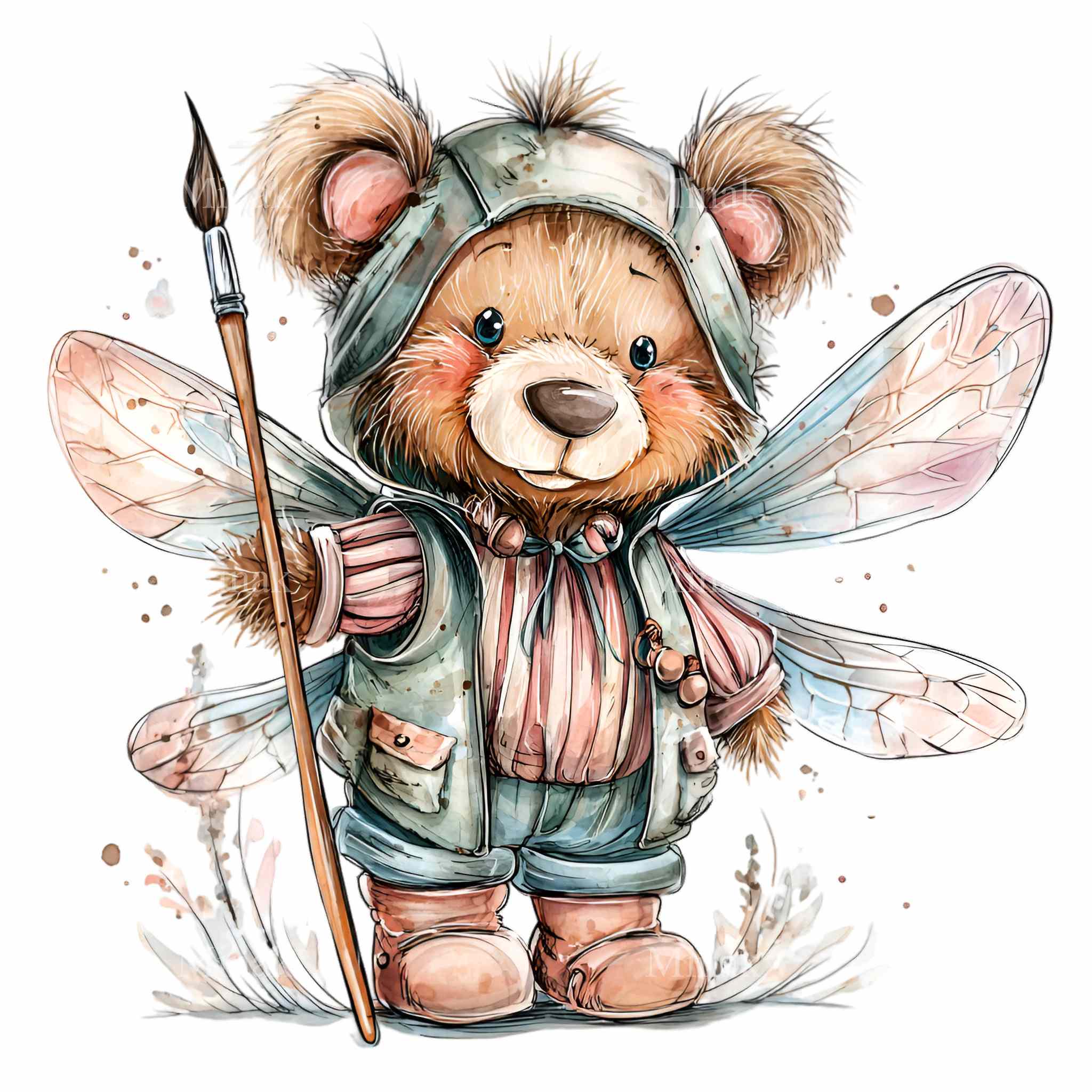 17 PNG Insect Bear Clipart – Cute Bear With Wings PNG – Nature ...