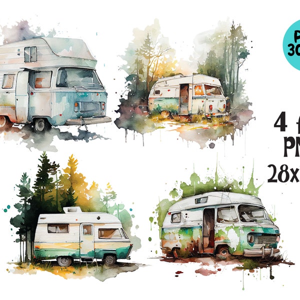 Camper Clipart - Etsy