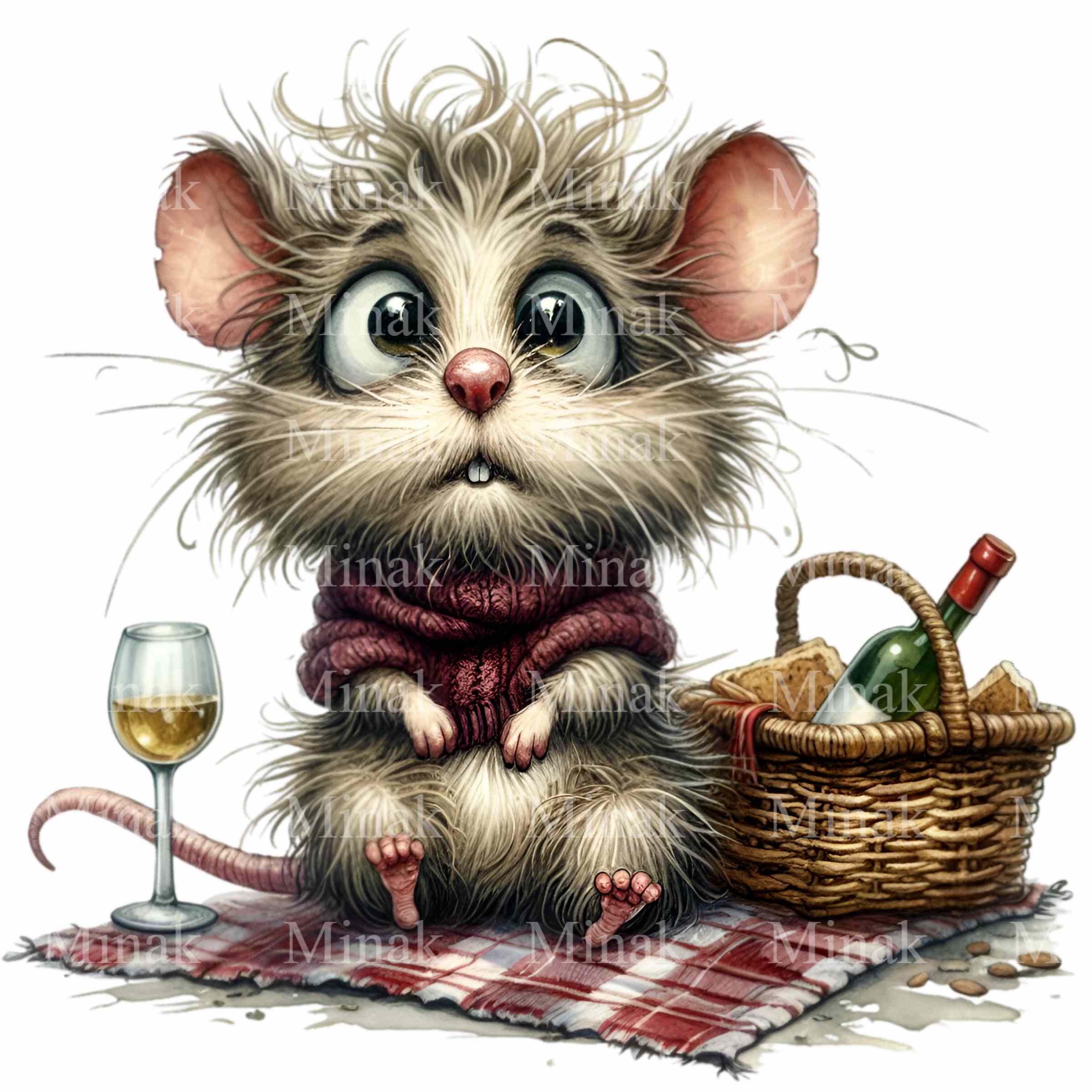 10 PNG Funny Drunk Mouse Clipart, Wine Lover Sublimation - Etsy