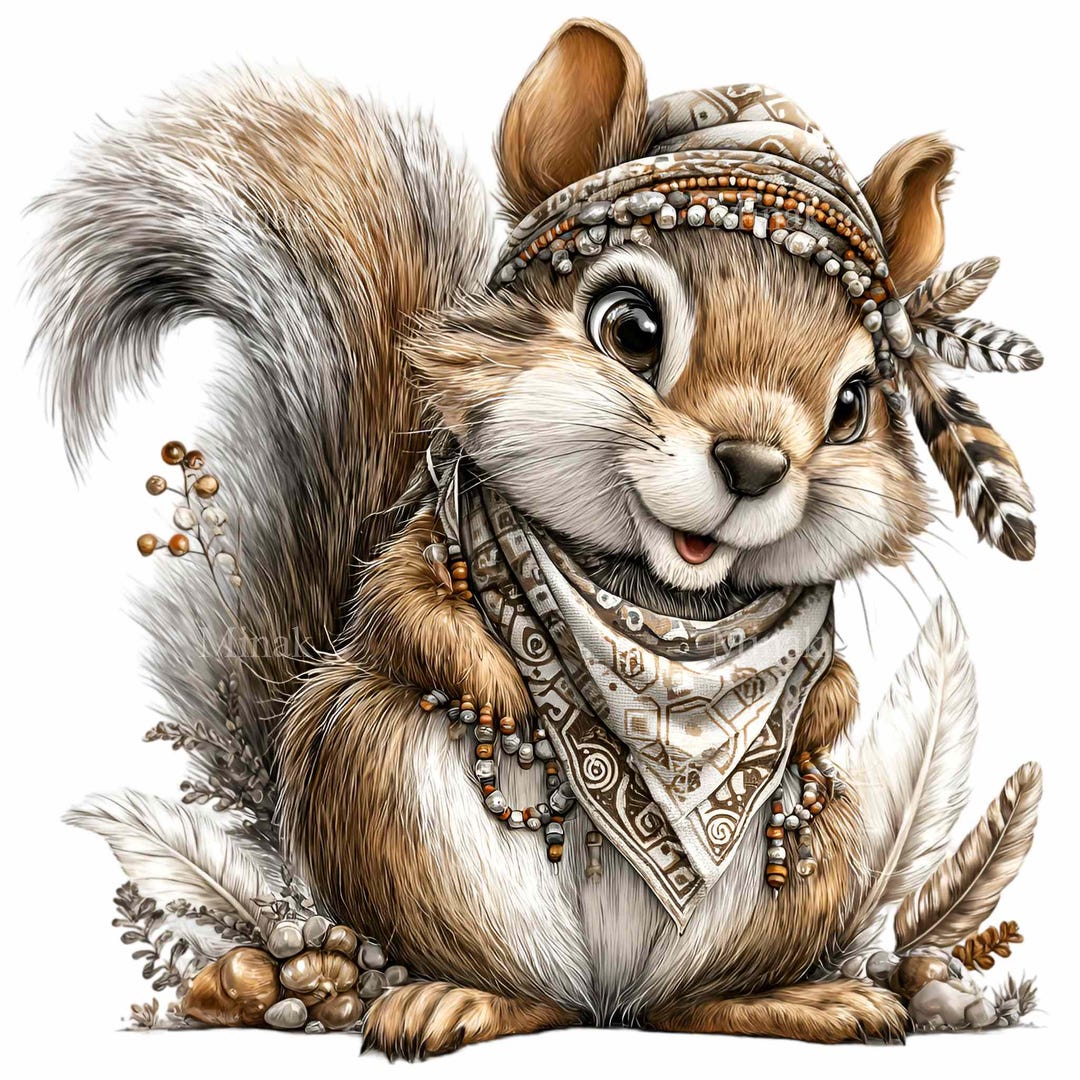 10 PNG Woodland Squirrel Clipart – Cute Forest Squirrel PNG – Rustic ...