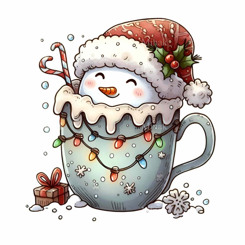 19 PNG Snowman in Cocoa Mug Clipart – Cute Christmas Hot Drink PNG ...