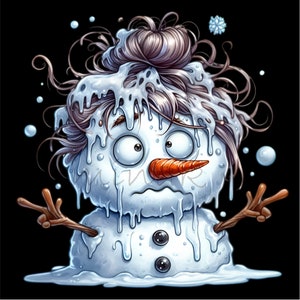 Funny Melting Snowman Winter Hat 12 PNG Crazy Funny Kids Cartoon ...