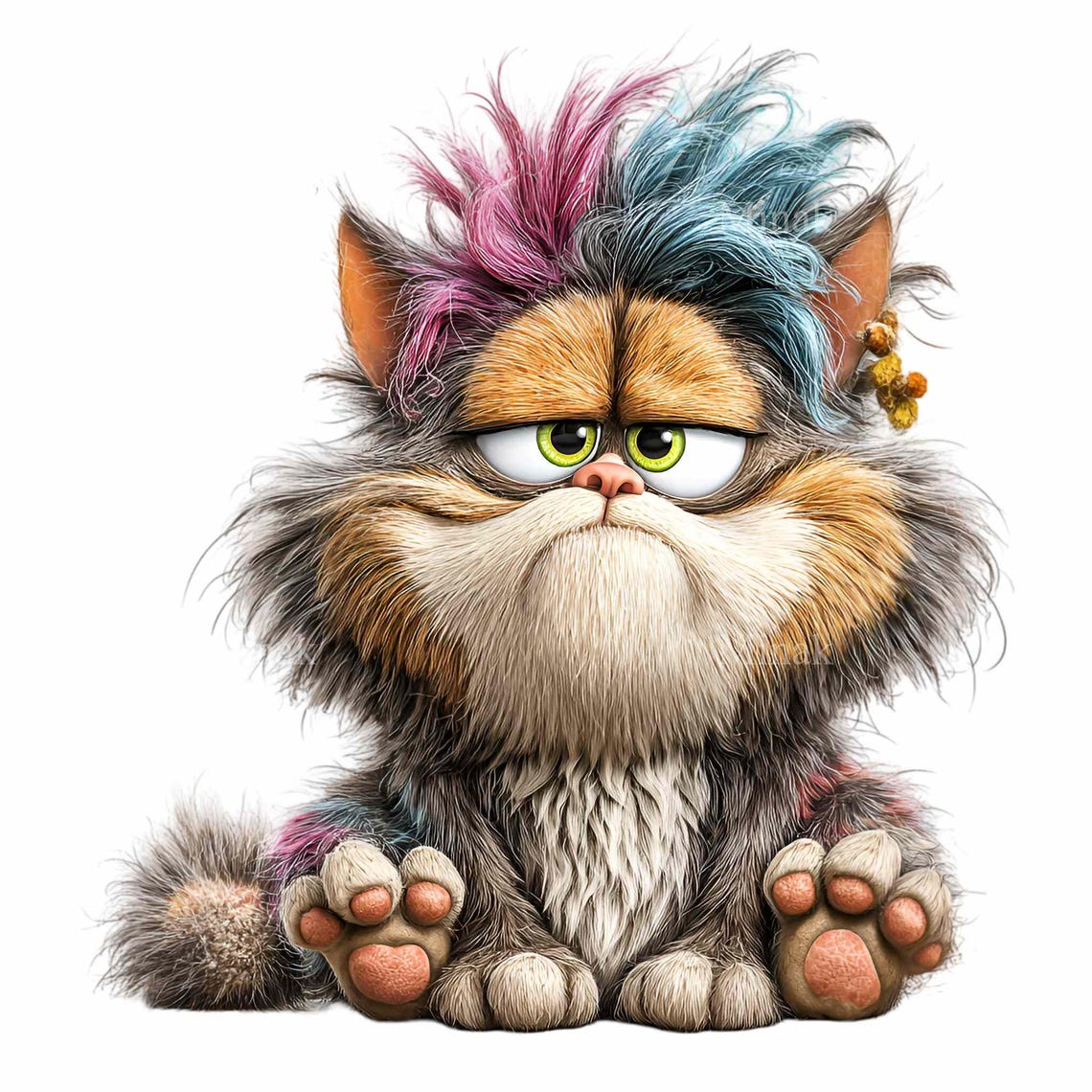 12 PNG Grumpy Birthday Cat Clipart – Funny Feline PNG – Card Makers ...