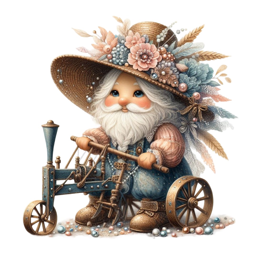 Farmer Clipart, Early American Gnome Clip Art, 14 PNG Western ...