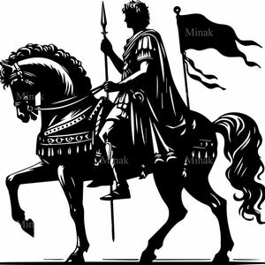 6 SVG Alexander the Great SVG Cut File | Ancient Warrior on Horse ...
