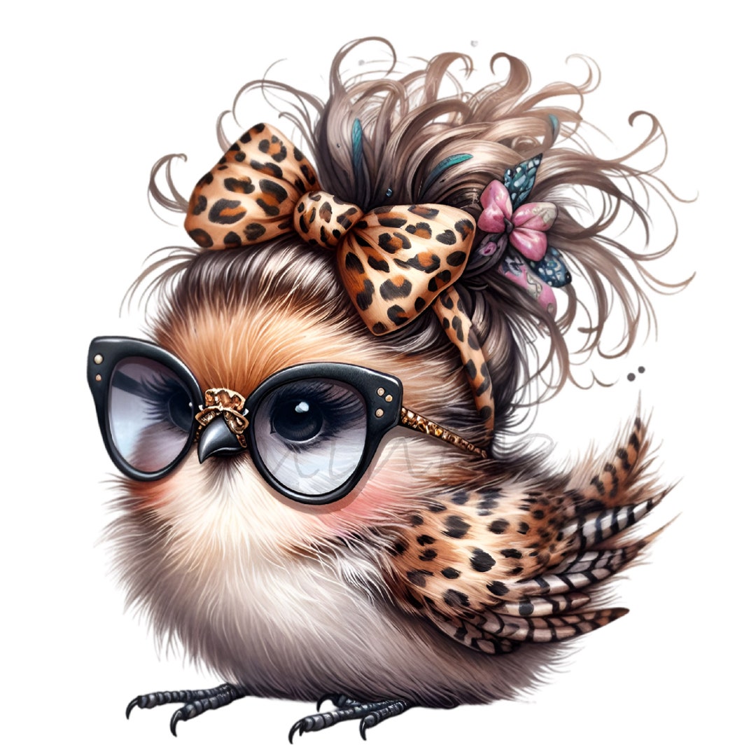 Chick Clip Art, Messy Bun Clipart, 12 Cute Baby Farm Animal, Girl ...