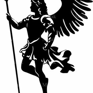 8 SVG Winged Warrior Angel SVG Cut File - Majestic Male Angel Holding ...