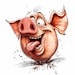 12 Funny Pig PNG Clipart, Transparent Background, Playful Farm Animal ...