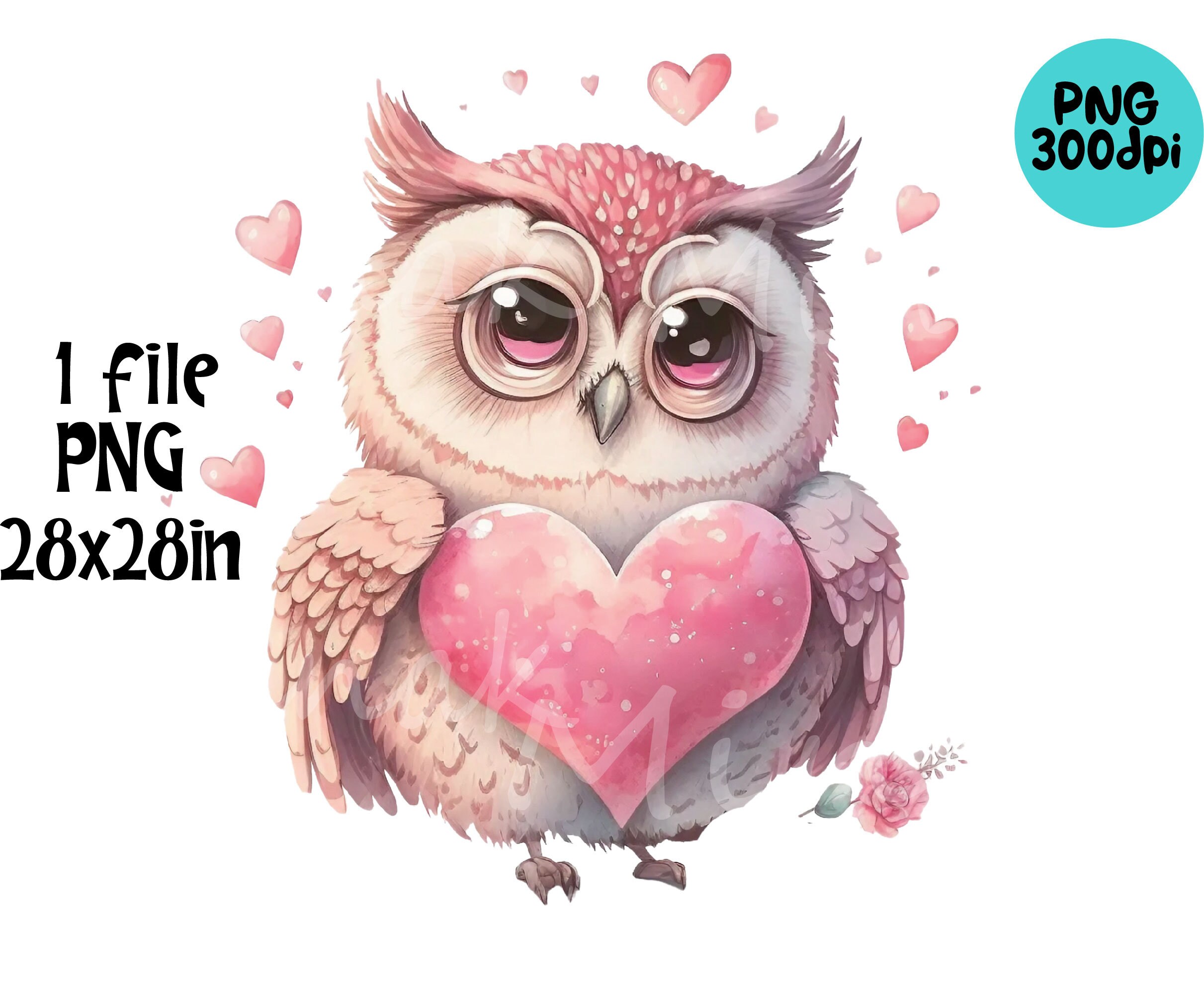 Valentine Owls Clipart